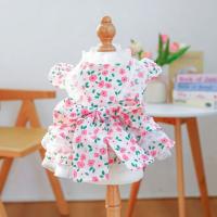 China Cute Pet Clothes Dot Dress Puppy Princess Skirt Skin-friendly Colorful Dog Dress Spandex All Seasons Spring/Summer for sale