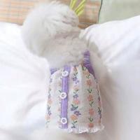 China Puppy Suspenders Summer Cooling Vest Cute Girl Dog Clothes for Bichon Chihuahua Pet Outfit Dog Vests for Birthday & Christmas for sale