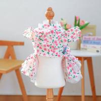 China Floral Dress Puppy Princess Skirt Skin-friendly Colorful Dog Dress Lovely Pet Dresses for sale