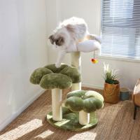China Luxury Eco-Friendly Durable Cat Tree Tower Big Cat Base Integrated Sisal Claw Grinding Floral Nest PE Bag Packing for Halloween for sale