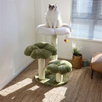 China Luxury Eco-Friendly Durable Cat Tree Tower Big Cat Base Integrated Sisal Claw Grinding Floral Nest PE Bag Packing for Halloween for sale