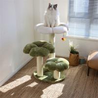 China Luxury Eco-Friendly Durable Cat Tree Tower Big Cat Base Integrated Sisal Claw Grinding Floral Nest PE Bag Packing for Halloween for sale