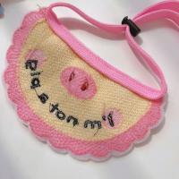 China New Cute Cartoon Embroidery Cloth Pet Bibs Knitting Bandana Washable Elastic Laces Creative Comfortable Christmas Fashion Dog for sale