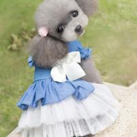 China Dog Dress for Small Dogs Clothes Denim Wedding Dresses for Chihuahua Pet Princess Puppy Jeans Skirts for Pomeranian Spitz for sale