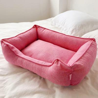 China Wholesale All-Season Universal Luxury Collapsible Modern Travel Waterproof Eco-Friendly Durable Cotton Linen Comfortable Pets for sale