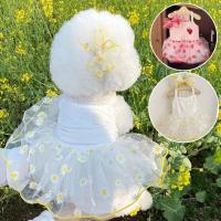 China Thin Puppy Princess Skirt Dog Clothes Cute Pet Dog Dress for Small Dogs Chihuahua York Striped Polyester All Seasons for sale