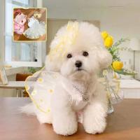 China Thin Puppy Princess Skirt Dog Clothes Cute Pet Dog Dress for Small Dogs Chihuahua York Striped Polyester All Seasons for sale