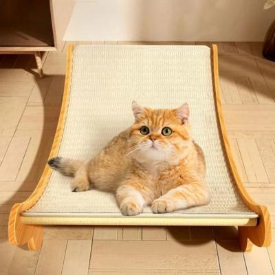 China Luxurious Wooden Cat Tree Sisal Sleeping Bed Multifunctional Kitten Grinding Toys Detachable Wear-Resistant Halloween for sale