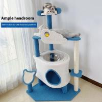 China Large Luxury Cat Climbing Frame Fat Nest Indoor Tree Integrated Sisal Scratching Column Villa Christmas Halloween Birthday for sale