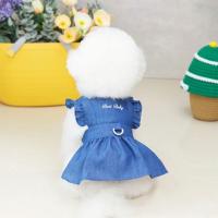 China Cute Dog Denim Dress for Small Medium Dog Clothes Wedding Skirt Princess Dress Spring Summer Soft Sweet Skirt Pet Clothing for sale