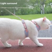 China Comfortable No-Pull Design Escape Proof Cat Harness Adjustable Soft Vest for Outdoor Pet Walking for Halloween and Christmas for sale