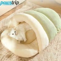 China Winter Warm Modern Pet Cat Bed Soft Plush Portable Collapsible Removable Washable Enclosed Kitten House Sleeping Bed for sale