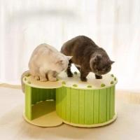China Modern Style Large Plastic Cat Tunnel Bed 2 Holes Breathable Portable Pet Nest Indoor Cats Office Hideout Bedroom Living Room for sale