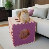 China Modern Style Large Plastic Cat Tunnel Bed 2 Holes Breathable Portable Pet Nest Indoor Cats Office Hideout Bedroom Living Room for sale