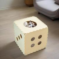 China Modern Style Large Plastic Cat Tunnel Bed 2 Holes Breathable Portable Pet Nest Indoor Cats Office Hideout Bedroom Living Room for sale