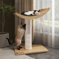 China Luxury Cat Tower Scratcher Solid Wood and MDF Pet Furniture with Wear Resistance Grinding Claw Post for Halloween Nesting for sale