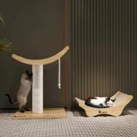 China Luxury Cat Tower Scratcher Solid Wood and MDF Pet Furniture with Wear Resistance Grinding Claw Post for Halloween Nesting for sale