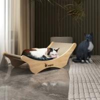 China Luxury Cat Tower Scratcher Solid Wood and MDF Pet Furniture with Wear Resistance Grinding Claw Post for Halloween Nesting for sale