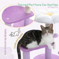 China Flower Cat Tree for Indoor Cats, Small Cat Tower with Sisal Scratching Post, Soft Condo, Plush Perches, Fluffy Balls, Cat Toys for sale