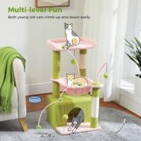 China 4-in-1 Cactus Cat Tree for Indoor Cat, Small Cat Tower with Large Condo, Scratching Post, Deep Hammock, Cozy Top Perch, Cat Toys for sale
