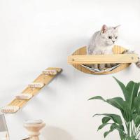 China 3Pcs Luxury Halloween Cat Hammock Four Step Sisal Stairways Scratching Posts Set Wall Mounted Eco-Friendly Durable Wooden for sale