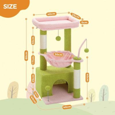 China 4-in-1 Luxury Halloween-Themed Cactus Cat Tree Outdoor Cat Tower Large Condo Sisal Scratching Post Deep Hammock Cozy Top Perch for sale