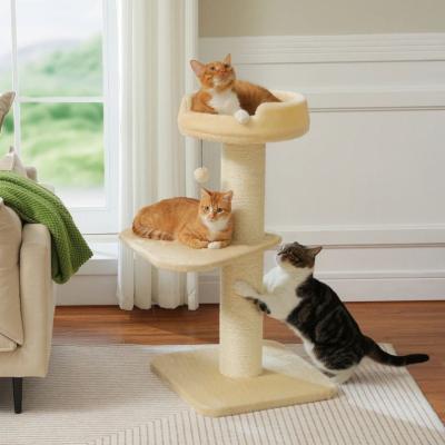 China Super Thick Luxury Modern Sisal Cat Tree Tower 50cm Tall Outdoor Bed Large Cat Scratcher Flower Bed Durable Eco-Friendly 15kg for sale