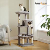 China Luxury Durable Eco-Friendly Multilevel Cat Tree for Indoor Cats Large Wood Scratching Post Condo Toys 6 Halloween Colors Carton for sale