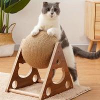 China Luxury Sisal Cat Scratching Tree Wheel Bed Shelves Exercise Climbing Frame Pet Sofa Protector Furniture Durable PE Bag Packaging for sale