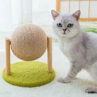China Luxury Sisal Cat Scratching Tree Wheel Bed Shelves Exercise Climbing Frame Pet Sofa Protector Furniture Durable PE Bag Packaging for sale