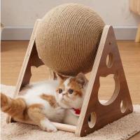 China Luxury Sisal Cat Scratching Tree Wheel Bed Shelves Exercise Climbing Frame Pet Sofa Protector Furniture Durable PE Bag Packaging for sale