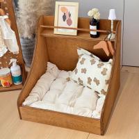 China Solid Wood Modern Danish Design Eco-Friendly Travel Cat Bed Durable Collapsible Waterproof Kennel for Small Cats Maltese for sale