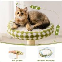 China Small Wood Cat Tree Tower with Scratching Post Indoor Cat Trees for Large Adults Cute Removable Cat Perch for sale