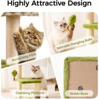 China Small Wood Cat Tree Tower with Scratching Post Indoor Cat Trees for Large Adults Cute Removable Cat Perch for sale