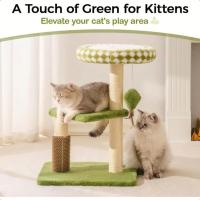 China Small Wood Cat Tree Tower with Scratching Post Indoor Cat Trees for Large Adults Cute Removable Cat Perch for sale