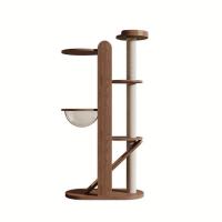 China Luxury Plush Cat Climbing Frame Eco-Friendly 4-Level Compact Design Space-Saving for Small Apartments Carton Packed for sale