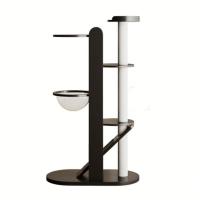 China Luxury Plush Cat Climbing Frame Eco-Friendly 4-Level Compact Design Space-Saving for Small Apartments Carton Packed for sale