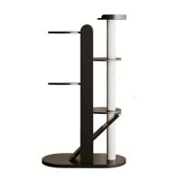 China Luxury Plush Cat Climbing Frame Eco-Friendly 4-Level Compact Design Space-Saving for Small Apartments Carton Packed for sale