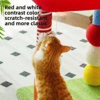 China Multifunctional Eco-Friendly Cat Toy Nest Wood Column Jumping Platform Plush Toy Grinding Claw Climbing Frame Combination Pet for sale