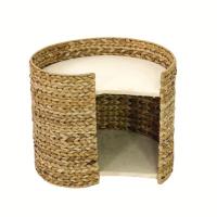 China Round Airy Water Hyacinth Cat Bed Modern Design Multi-functional Comfortable Customizable Size Carton Packing for sale