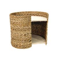 China Round Airy Water Hyacinth Cat Bed Modern Design Multi-functional Comfortable Customizable Size Carton Packing for sale