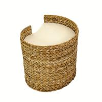 China Round Airy Water Hyacinth Cat Bed Modern Design Multi-functional Comfortable Customizable Size Carton Packing for sale