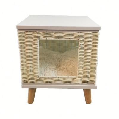 China New Design Pet Home High Quality House Dog Can Be Carried Out Using PE Rattan Environmental Durable for sale