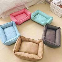 China Wholesale Four Seasons Luxury Waterproof Dog & Cat Beds Collapsible Travel Eco-Friendly Durable Cotton Linen Modern for sale