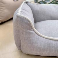China Wholesale Four Seasons Luxury Waterproof Dog & Cat Beds Collapsible Travel Eco-Friendly Durable Cotton Linen Modern for sale