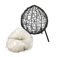 China High Quality PE Rattan Handmade Wicker Cat Cave Bed with Solid Pattern Eco-Friendly Washable Cushion for sale
