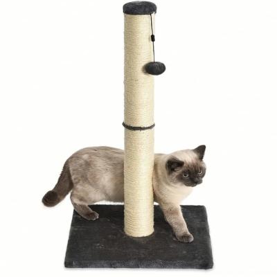 China Modern Stable Design Cat Scratching Post Two-Section Vertical Sisal Material Safe for Cats Wood Cat Climbing Frame Tree Carton for sale