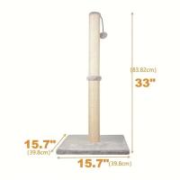 China Modern Stable Design Cat Scratching Post Two-Section Vertical Sisal Material Safe for Cats Wood Cat Climbing Frame Tree Carton for sale