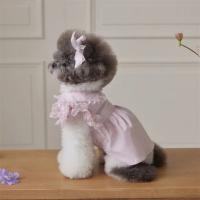 China Pet Princess XS Size Lace Dress for Small Dogs Summer Teddy Bear Dog Clothes with Fly Sleeves for Birthday & Christmas for sale