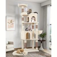 China Flower Luxury Cat Tree Multi-Level Cat Tower Sisal Scratching Posts Hammock Ramp Top Perch Cat Condo Outdoor Eco-Friendly for sale